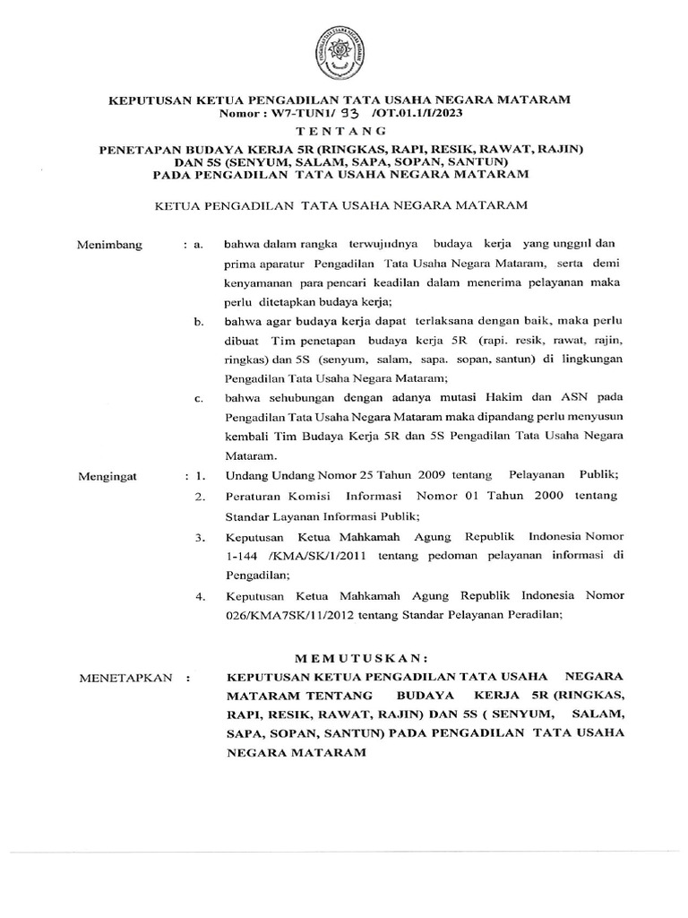 Budaya Kerja 5 R | PDF