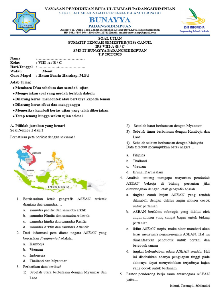 PTS Ips Viii A B C 2023-2024 | PDF