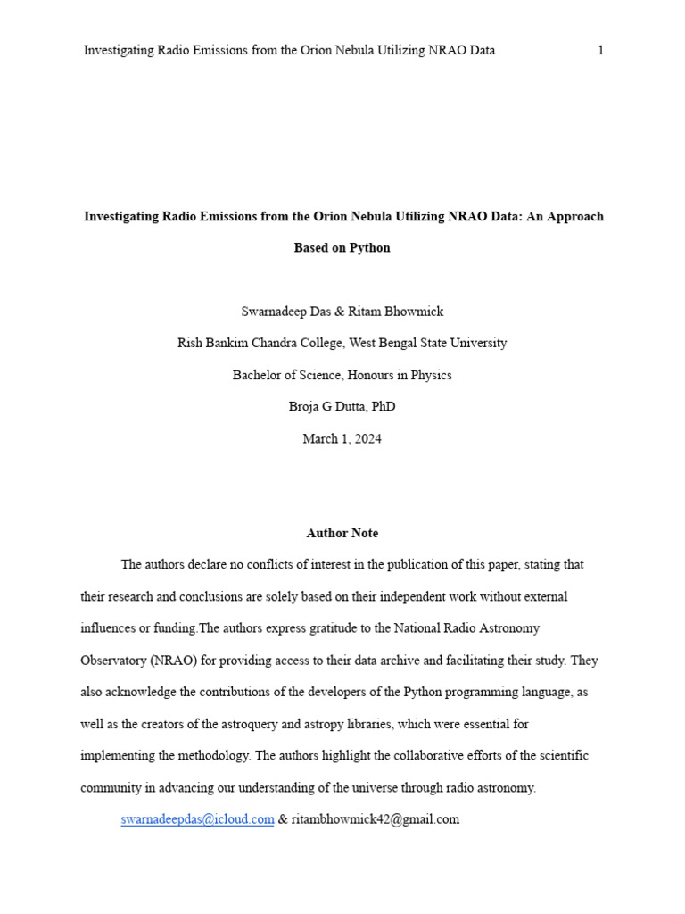 Academic Paper (Final) | PDF | Astronomy | Data