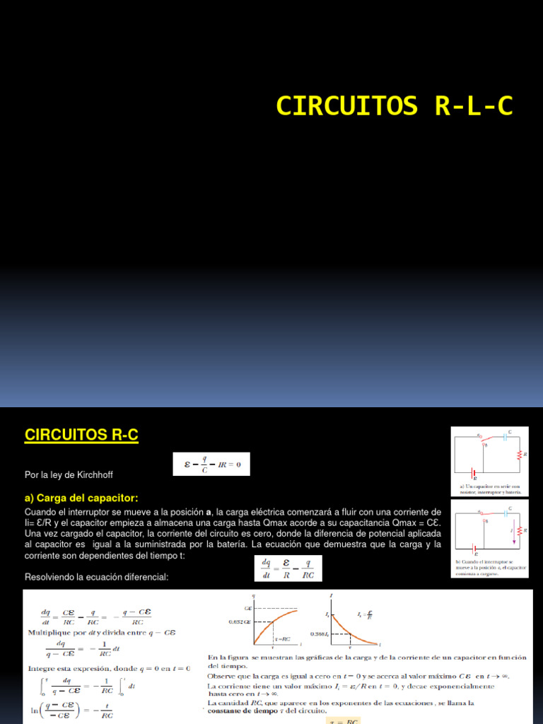 Tema 9 B, Circuitos RLC | PDF | Red eléctrica | Condensador