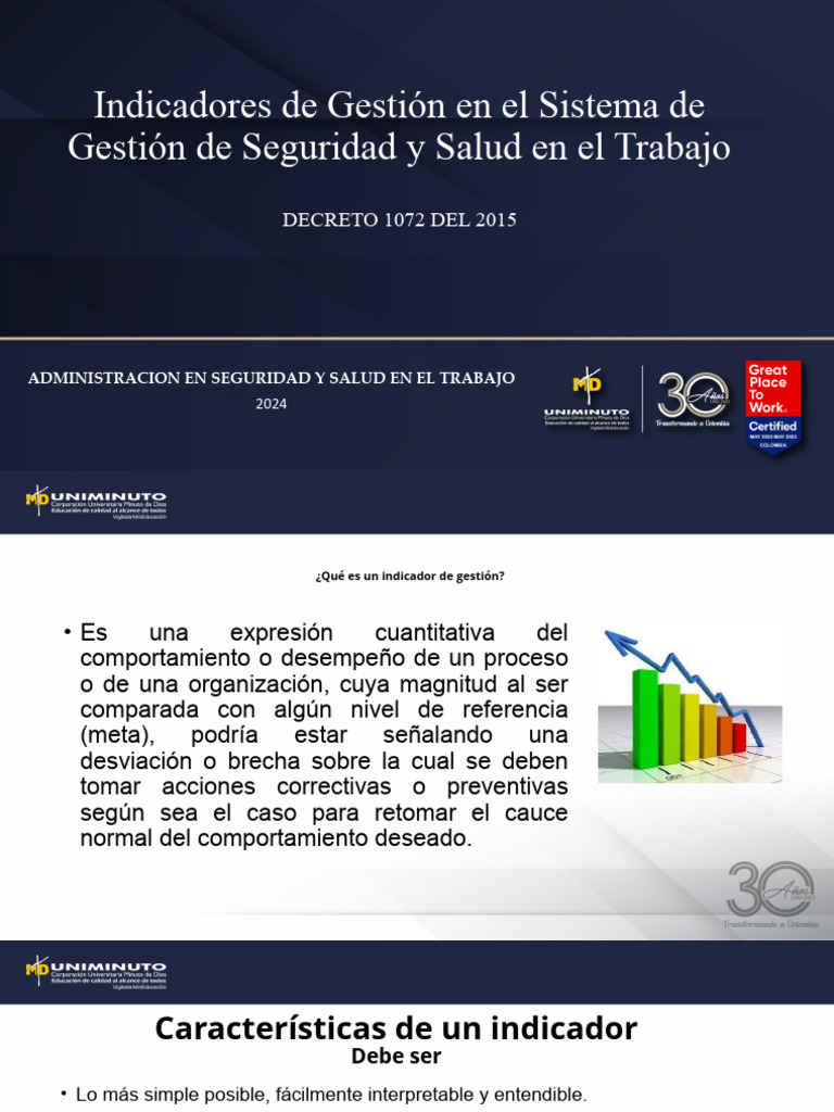 Indicadores de Gestion en El Sg-sst | Descargar gratis PDF | Medición | Interacciones de ...