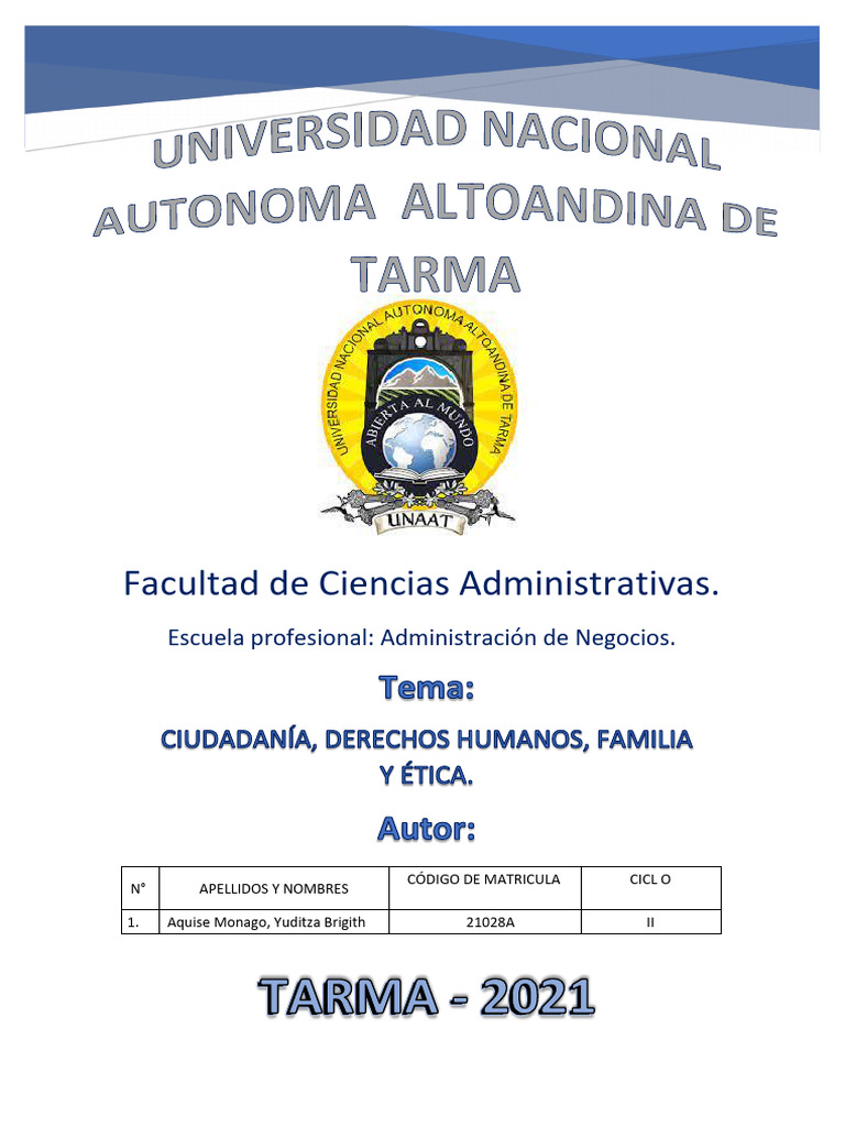 Trabajo Académico - 1 - 3 - Ciudadanía, Derechos Humanos, Familia y ...