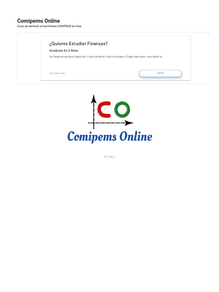 Examen Simulador COMIPEMS 2024 UNAM IPN Preparatoria1 | PDF | Química | Reacciones químicas