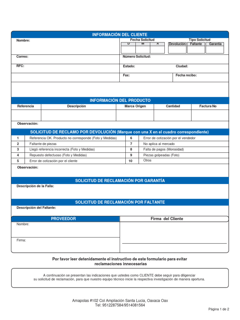 Formato Devoluciones DT | PDF