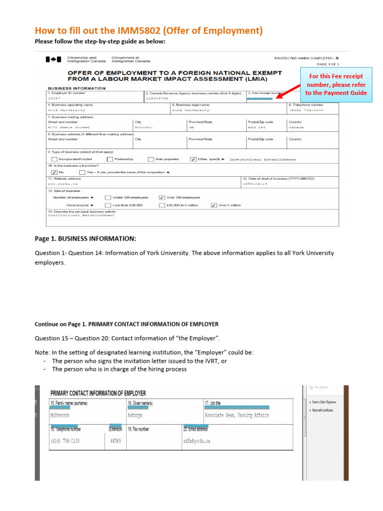 IMM5802 Form Guide | PDF | Employment | Cultural Globalization