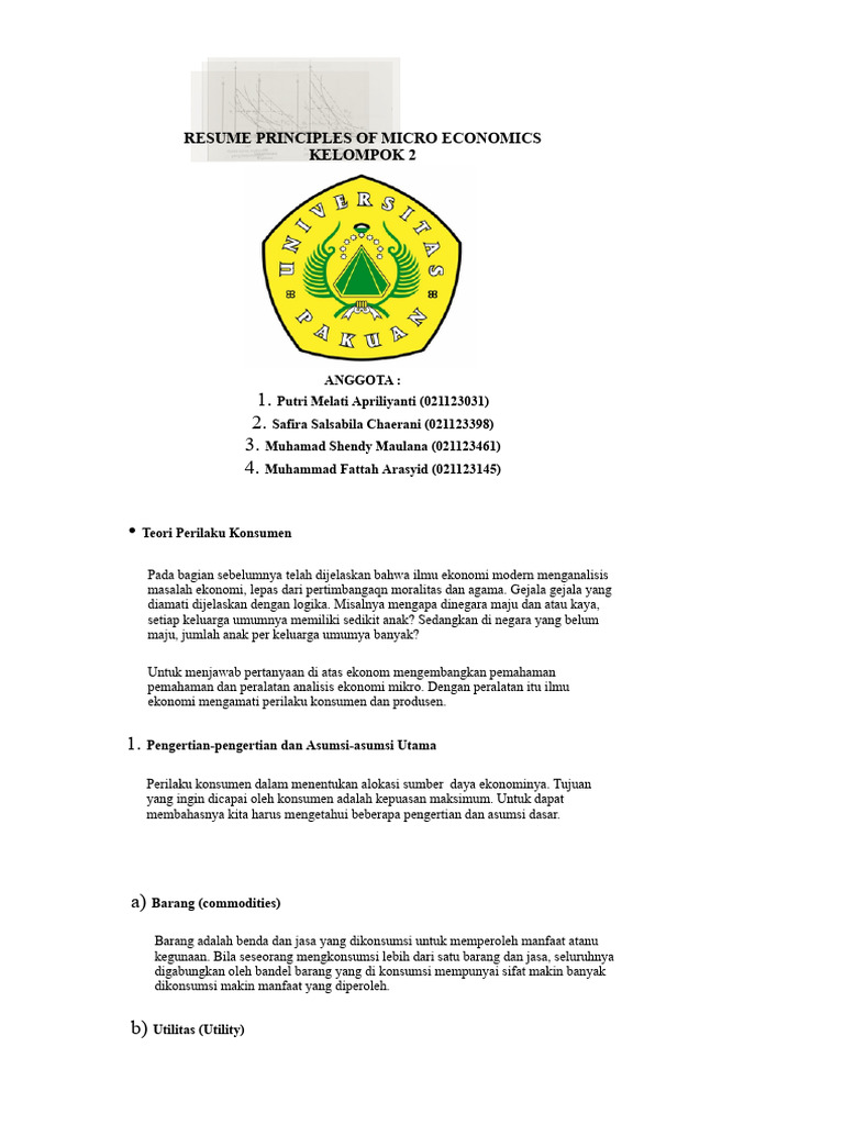 Resume Micro Kelompok 2 | PDF