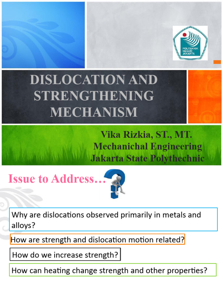 Dislocation and Strengthening Mechanism | PDF | Dislocation | Plasticity (Physics)