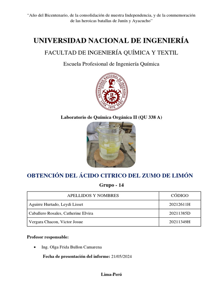 Grupo 14 Informe Colaborativo N°6 | PDF | Ácido | Vitamina D