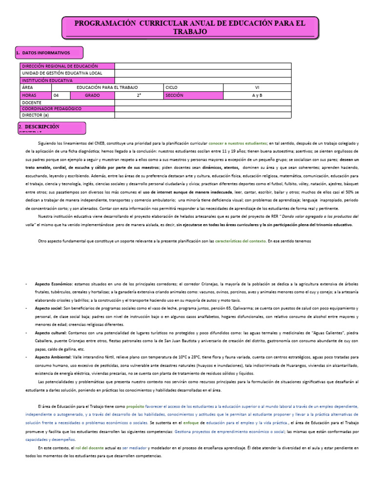 Programación Ept 2 Grado | PDF | Aprendizaje | Evaluación
