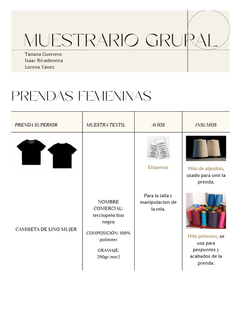 Muestrario Grupal | Descargar gratis PDF | Textiles | Ropa