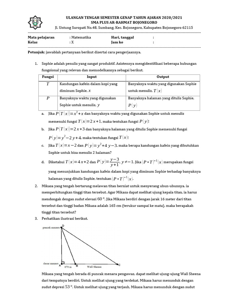 UTS X Genap 2020-2021 | PDF