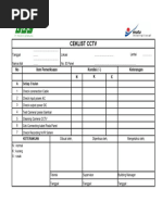 Form Ceklis Inspeksi Electrical | PDF