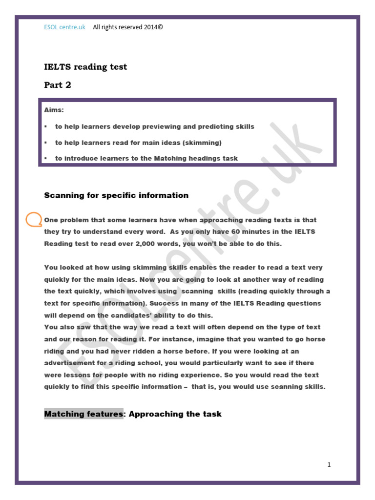Ielts Reading Test 2 | PDF | Speed Reading | Cartography