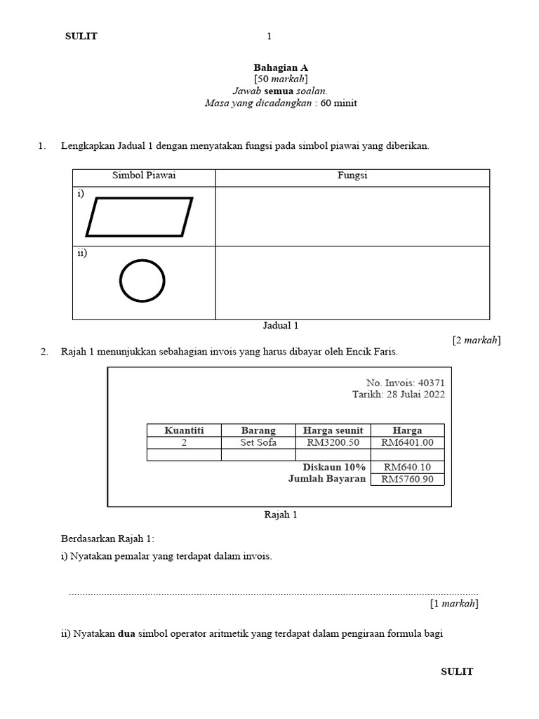 2022 Trial Perak SOALAN | PDF