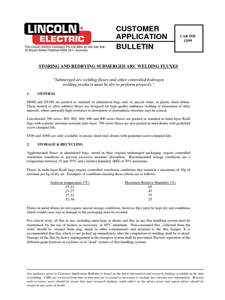 Storing and Redrying Welding Fluxes | PDF | Welding | Construction
