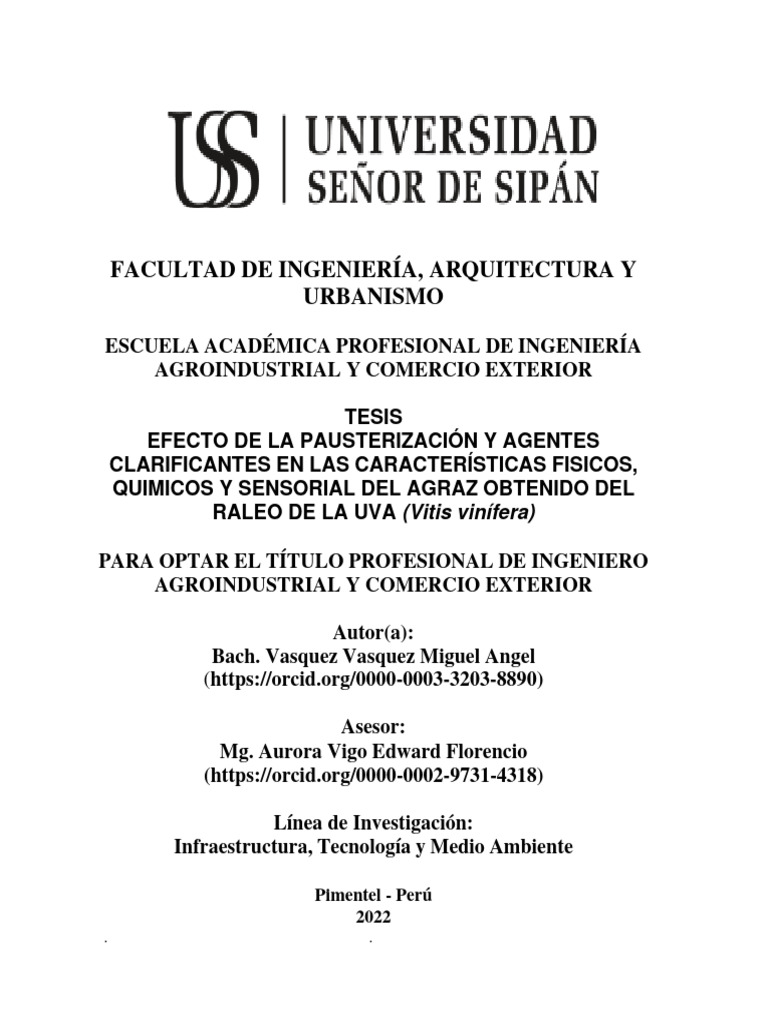 Efectos de Pasteurización en Agraz | PDF | Tallo de la planta | Uva