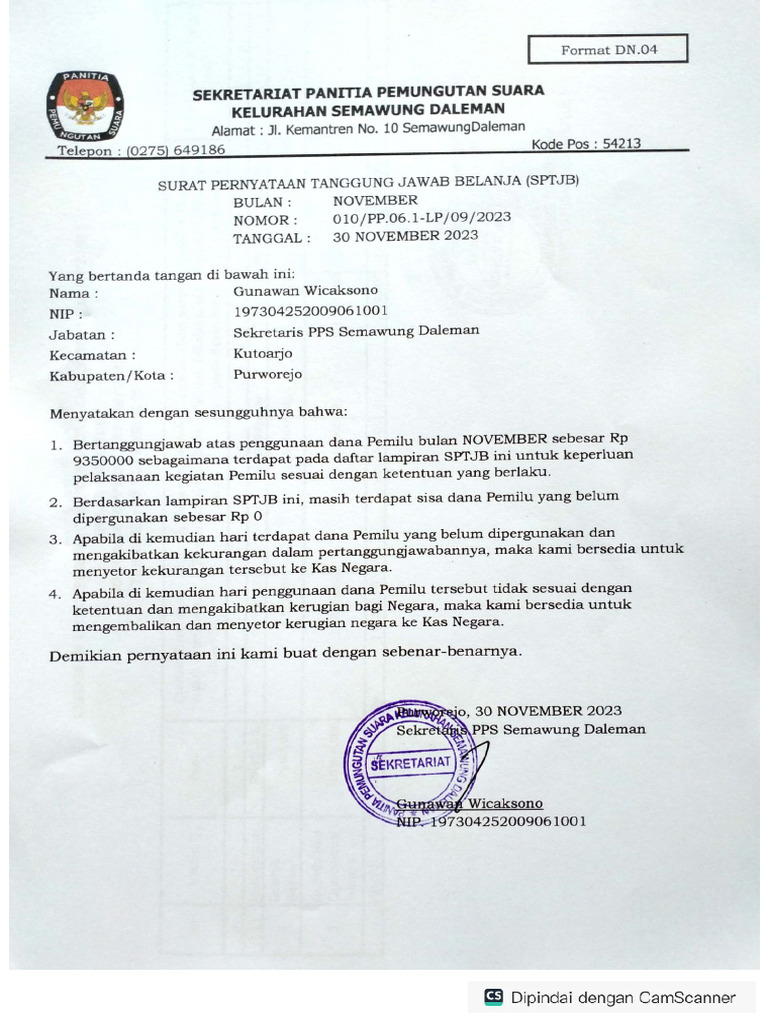 LPJ Nov 2023 - Pps Sem Daleman-2-5 | PDF