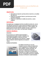 Informe de Oxidacion de Aluminio Con Sulfato de Cobre | PDF | Redox ...
