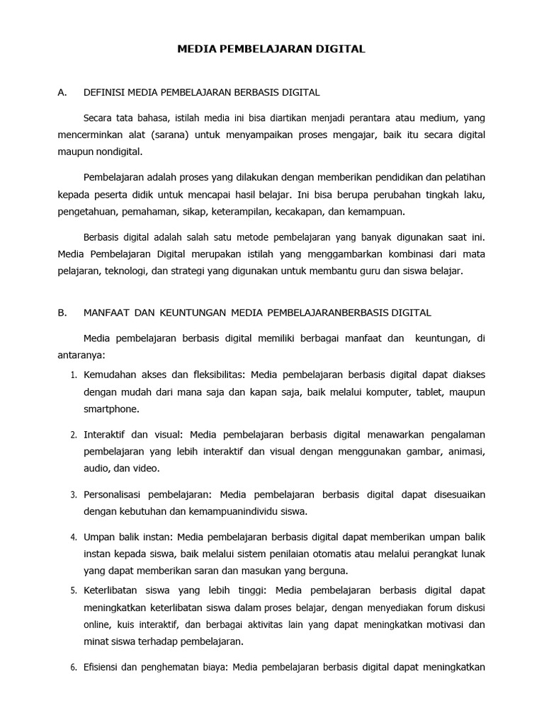 Media Pembelajaran Berbasis Digital Pembuatan Video Dan Channel Youtube | PDF