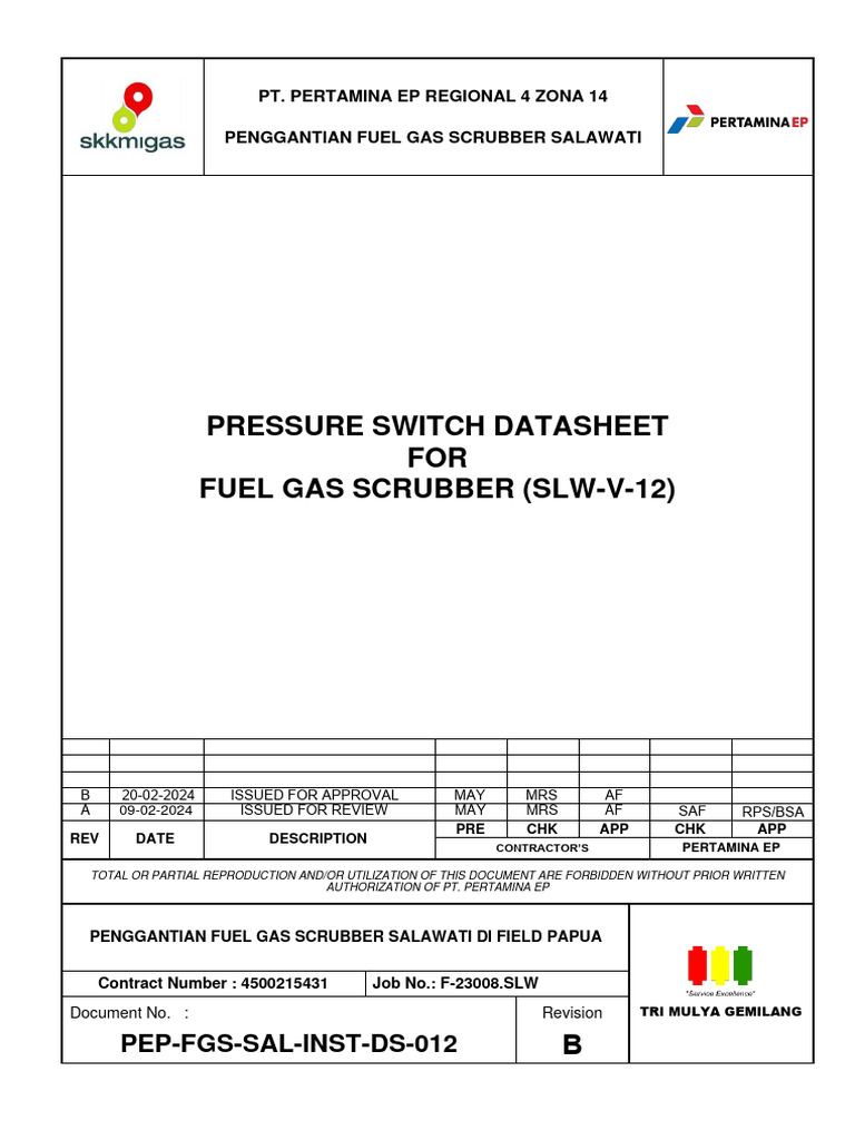 PEP-FGS-SAL-INST-DS-012 - Pressure Switch Datasheet Rev A - Comment PEP | PDF | Valve ...