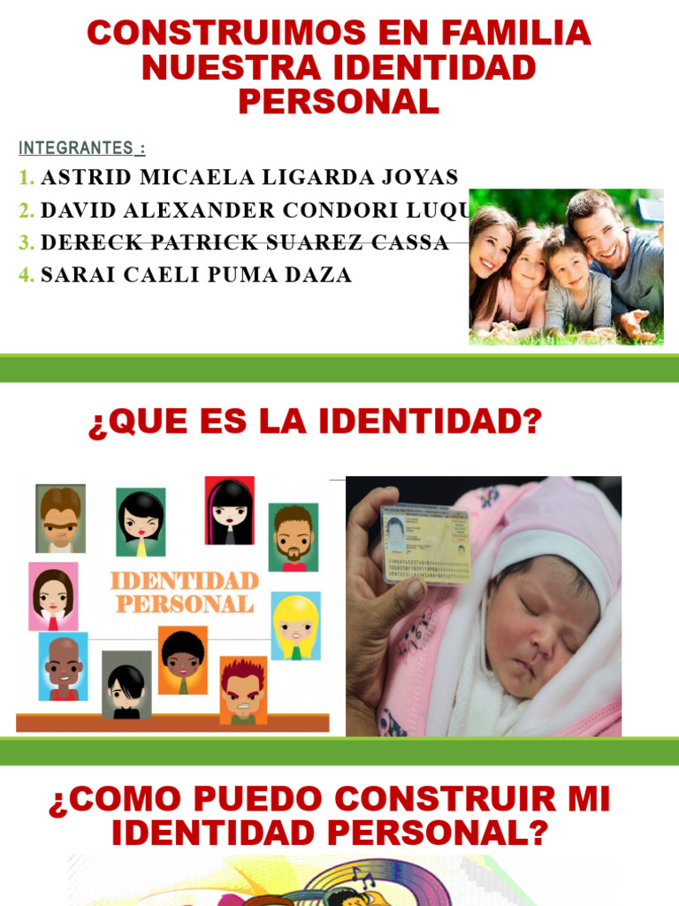 Construimos en Familia Nuestra Identidad Personal-1 | PDF