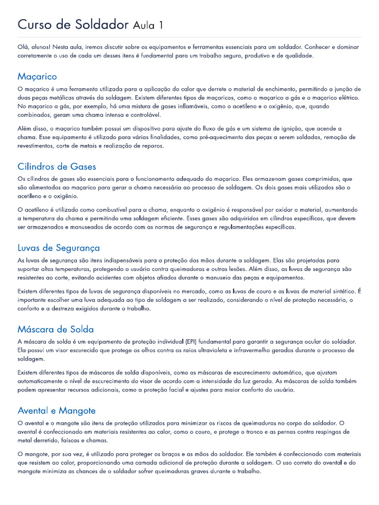 Aula01 Soldagem | PDF
