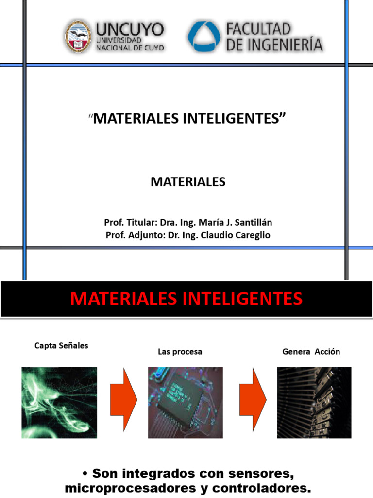 Tipos y Ejemplos de Materiales Inteligentes | PDF | Electricidad | Ligero