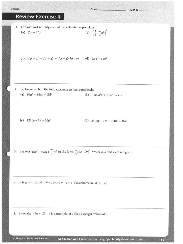 Think Mathematics Workbook 2a PR Pages 3 | PDF
