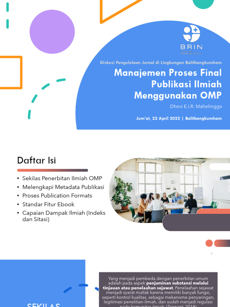 Proses Publikasi Ilmiah dengan OMP | PDF