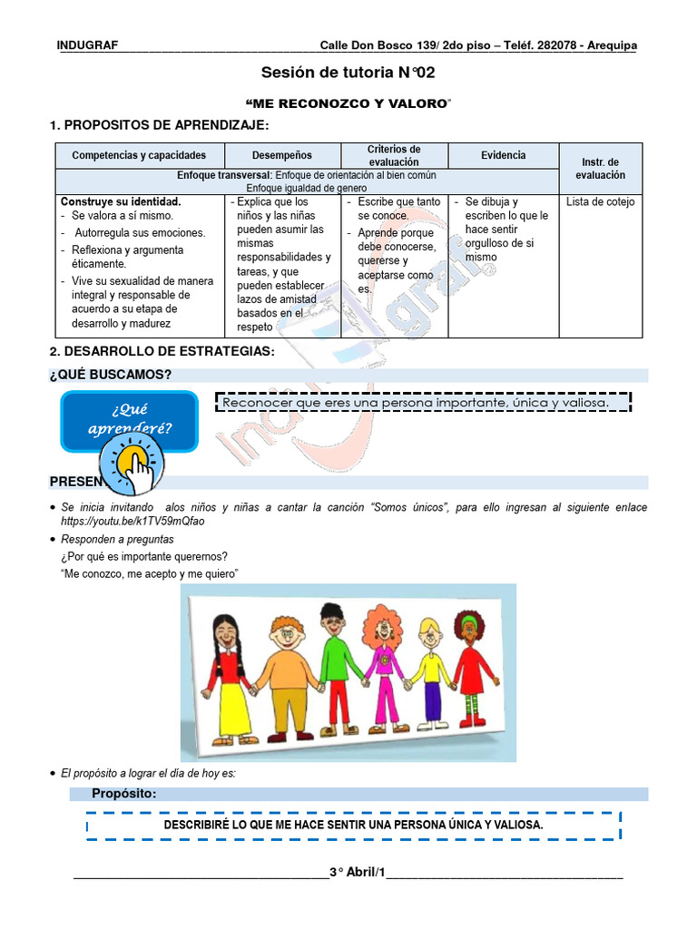 3° Grado - Tutoria - Dia 11 de Abril | PDF | Evaluación