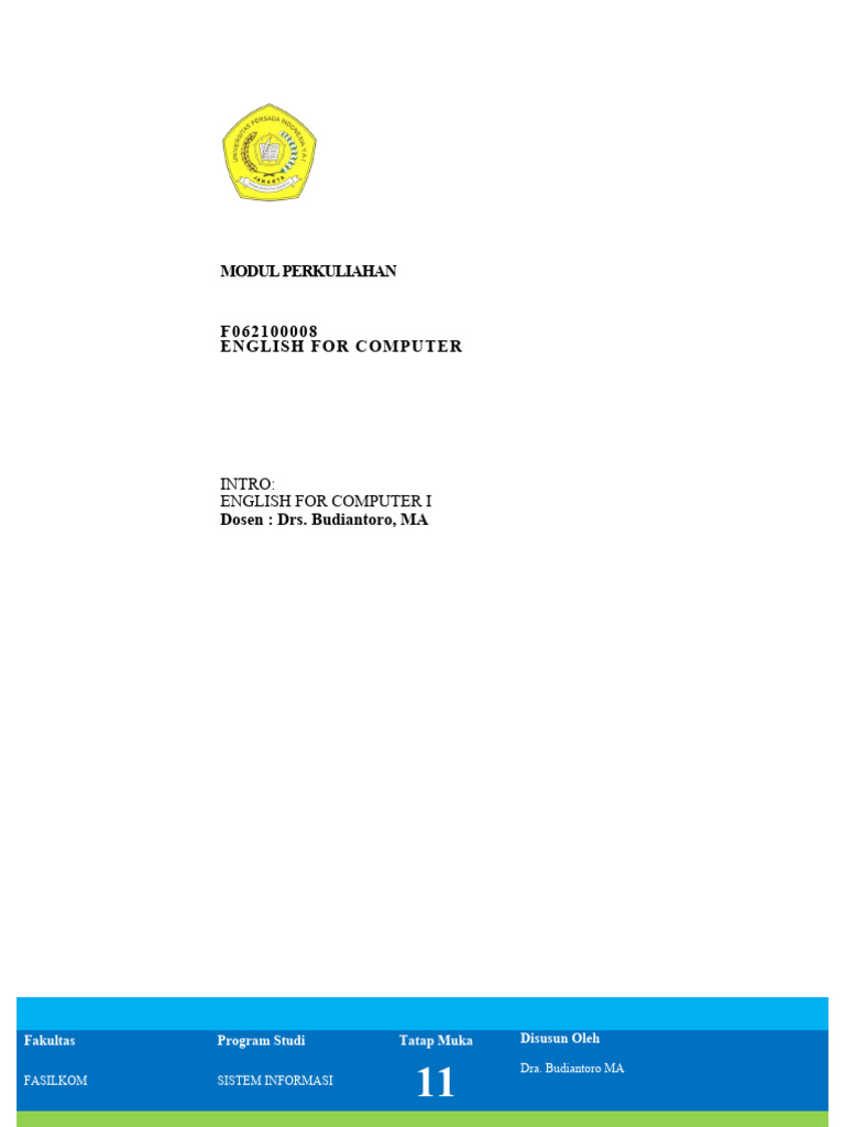 211 - 20240527080805 - Modul 11 English For Computer 1 | PDF | World Wide Web | Internet & Web