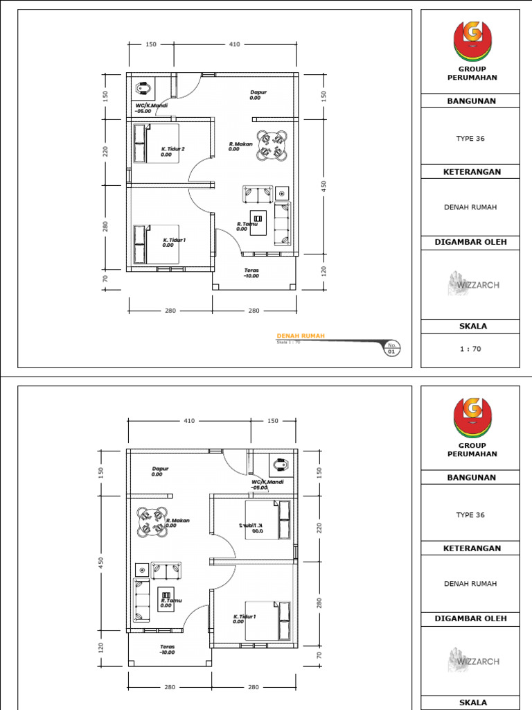 Denah Type 36 New | PDF
