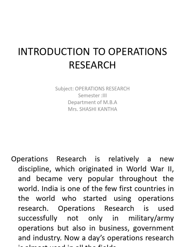 Introduction To Operations Research | PDF | Operations Research | Computer Programming