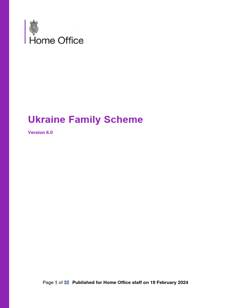 Ukraine Family Scheme Guidance | PDF | Passport | Identity Document