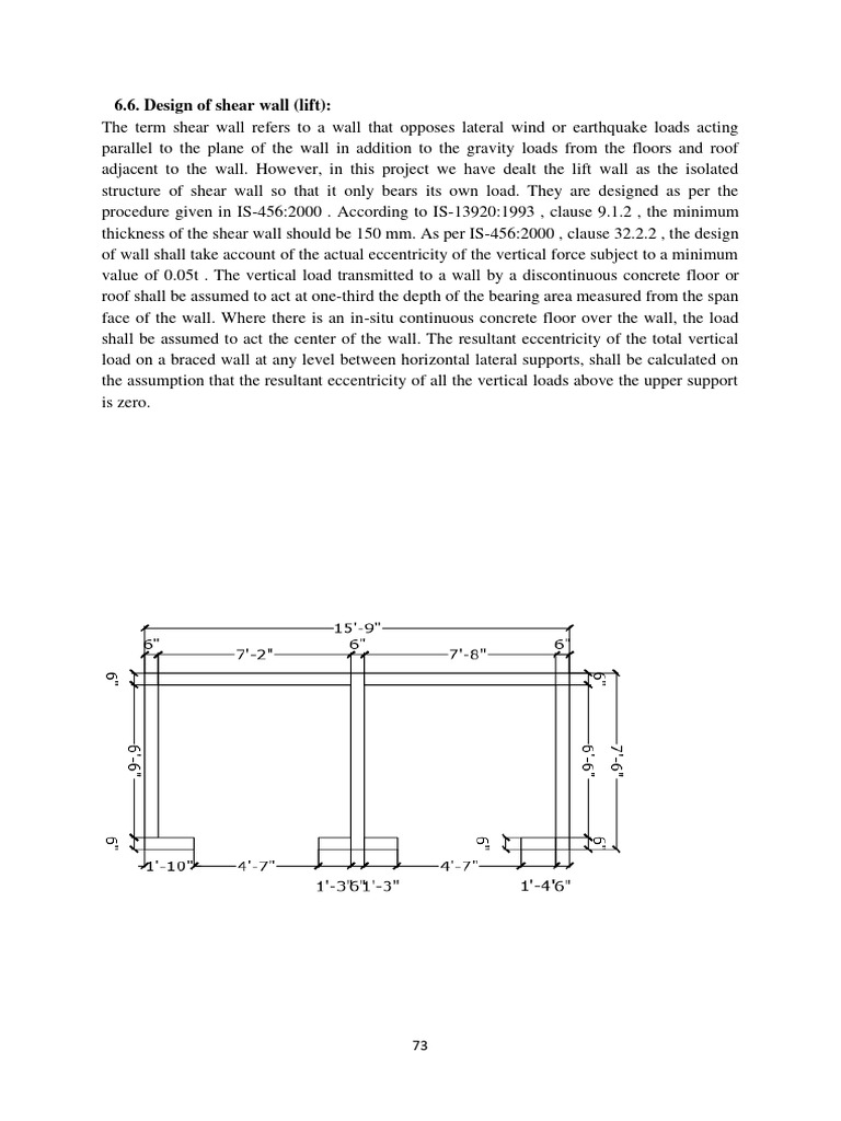 18 Design of Lift Wall | PDF | Wall | Shear Stress