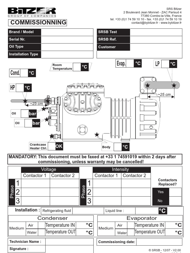 Refrigeration System Commissioning Form | PDF | Home & Garden ...