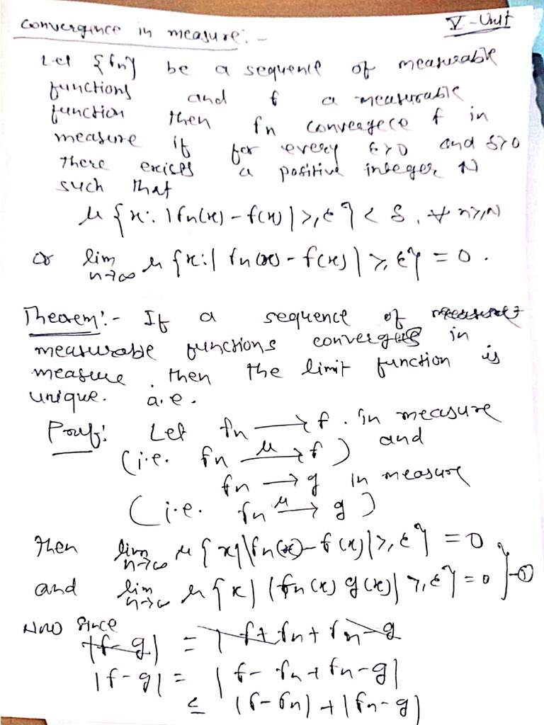 Convergence in Measure | PDF