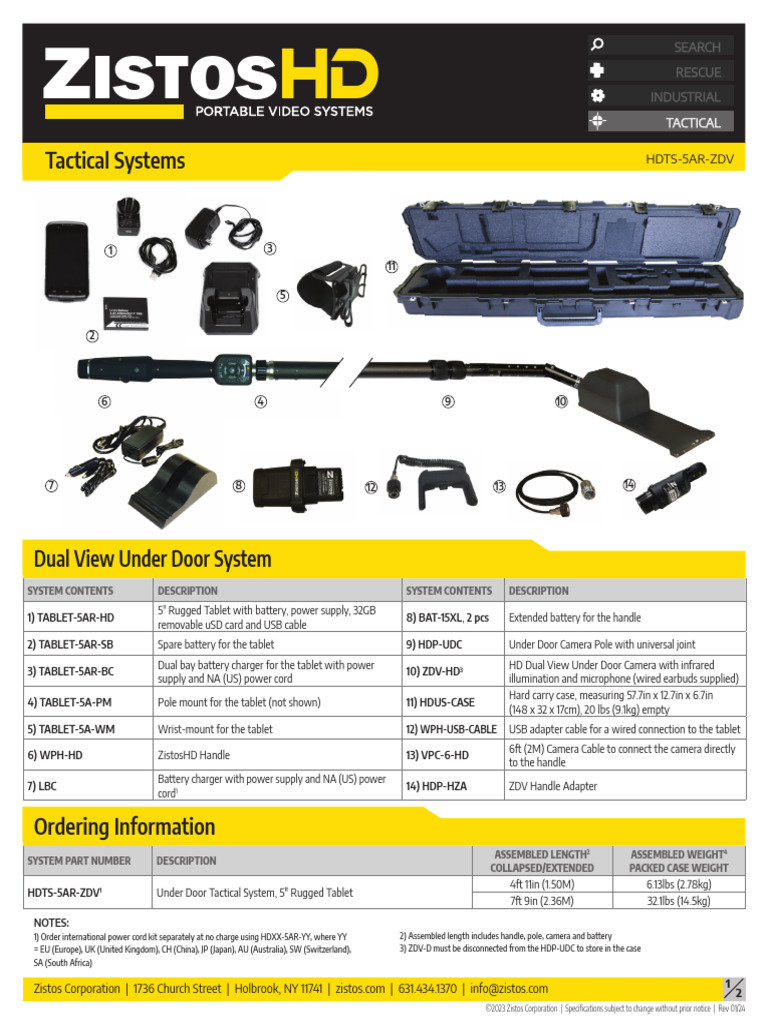 Under Door Tactical Camera System | PDF | Tablet Computer | Camera