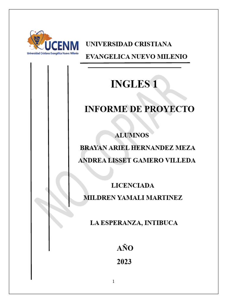 Proyecto - de - Ingles 1 | PDF | Aprendizaje | Idioma en Inglés