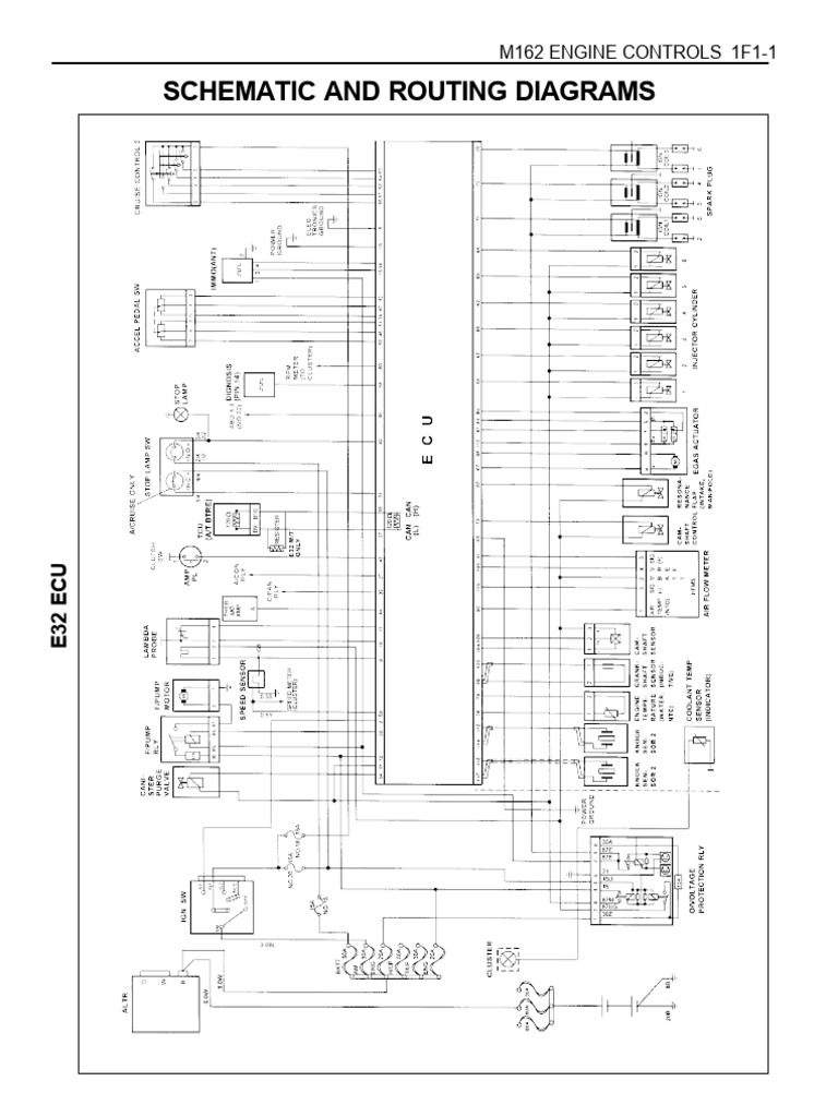 Schematic and Routing Diagrams: M162 Engine Controls 1F1-1 | PDF ...