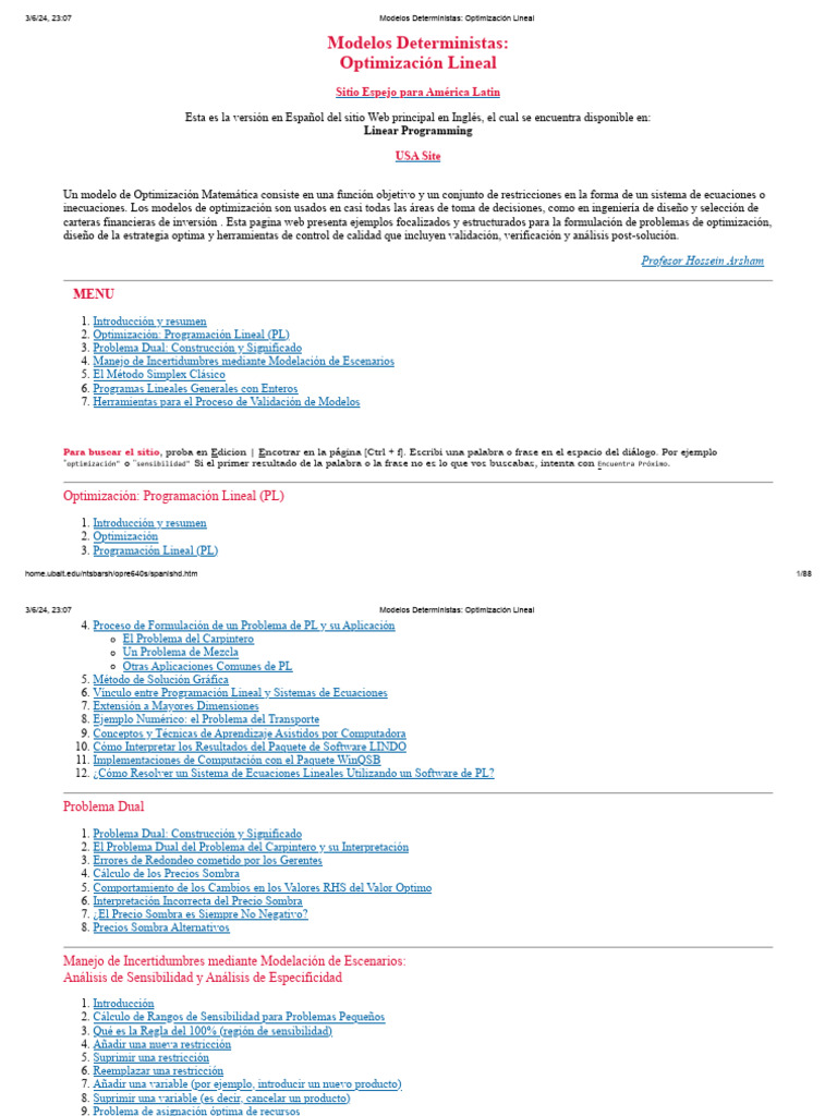 Modelos Deterministas - Optimización Lineal | PDF | Optimización ...