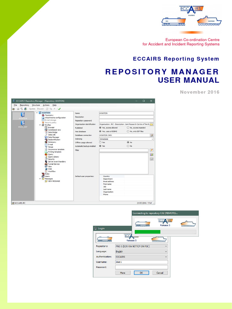 E5 Repository Manager | PDF | Menu (Computing) | Window (Computing)