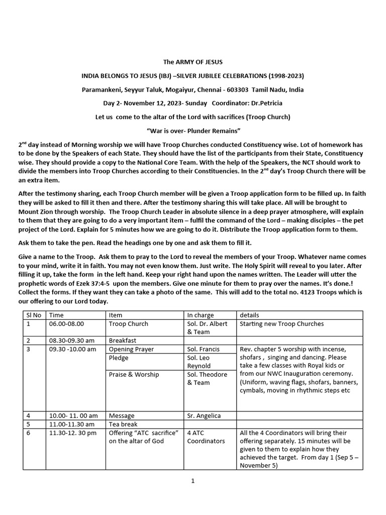 Schedule For IBJ Day 2 | PDF