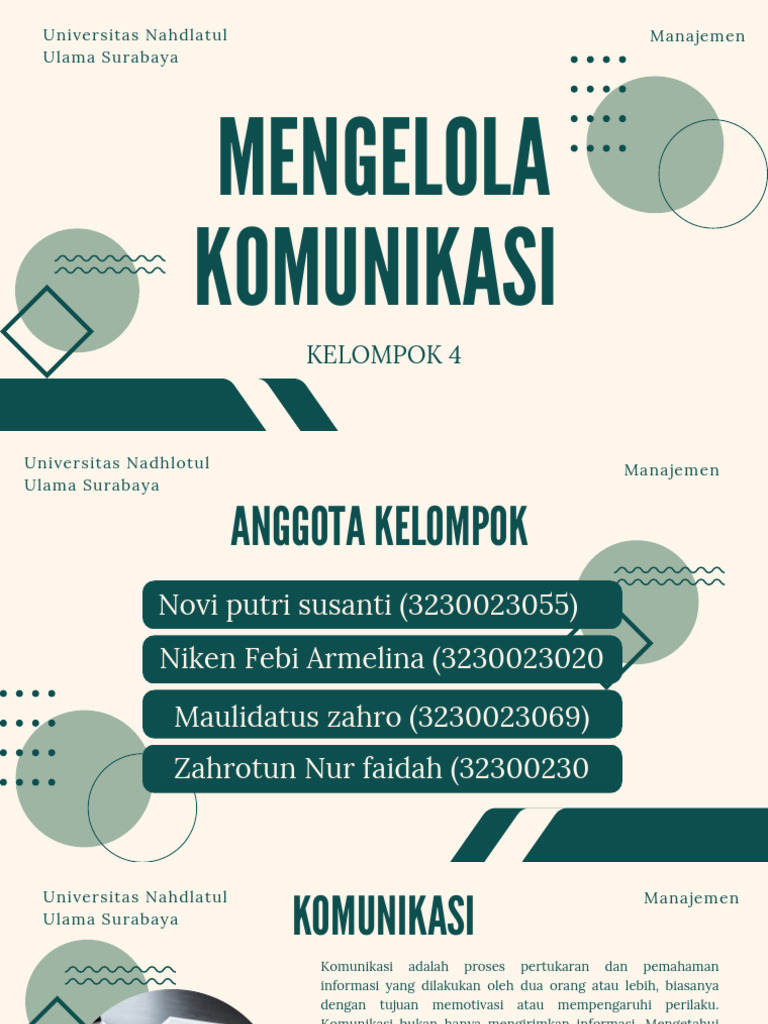 Mengelola Komunikasi-Kel4 Pengamen | PDF
