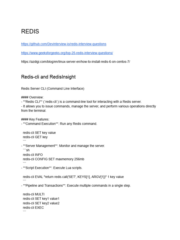 REDIS Basics | Download Free PDF | Computer Data | Software Engineering