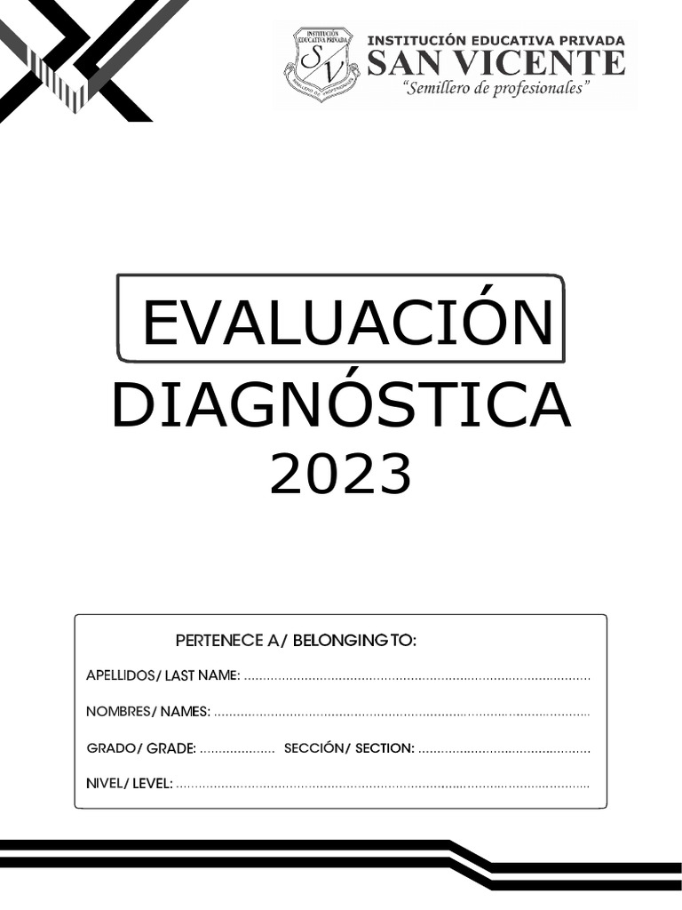 Evaluación Diagnóstica 4 Años Inicial Pdf
