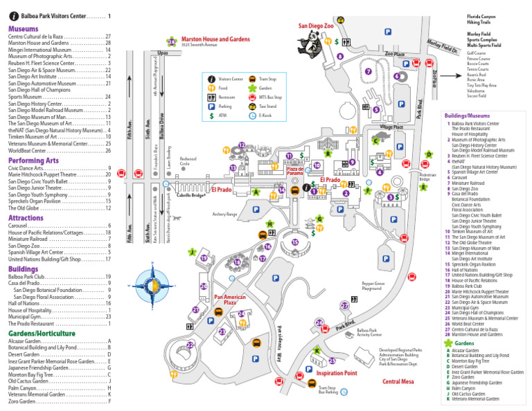 BALBOA PARK map | PDF | San Diego