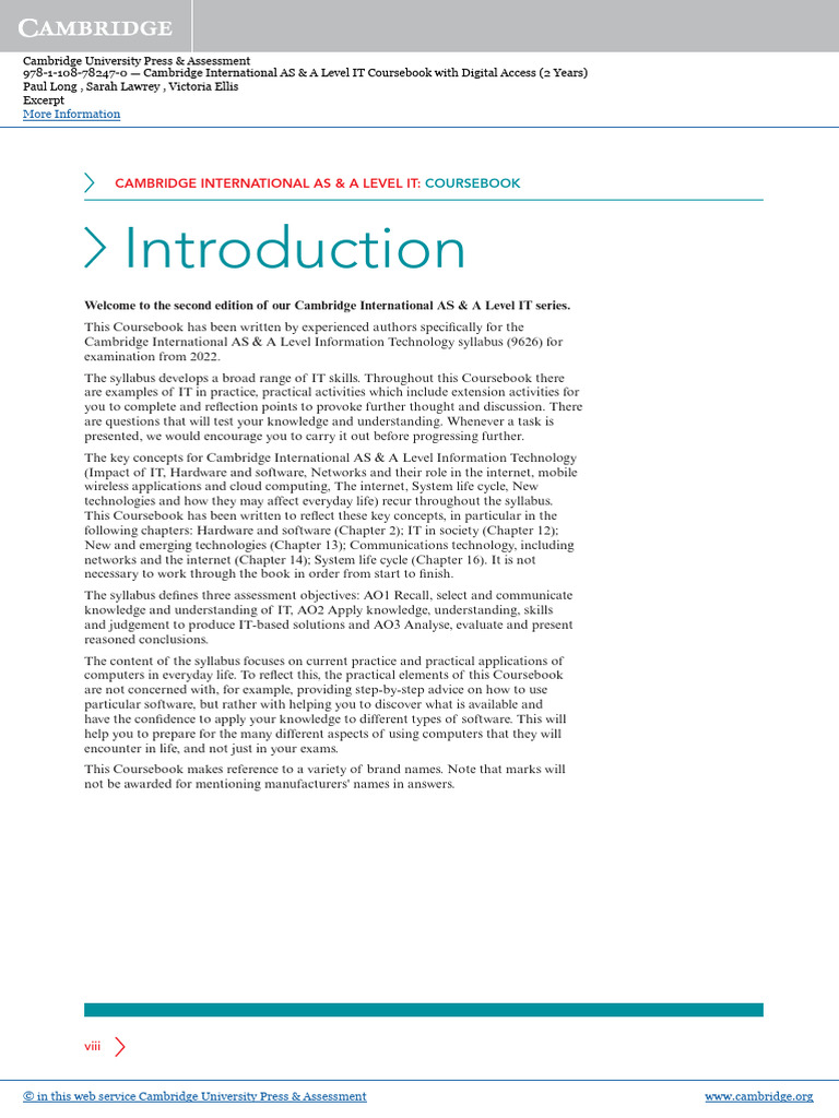 Cambridge International As & A Level It: Coursebook | PDF | Transport ...