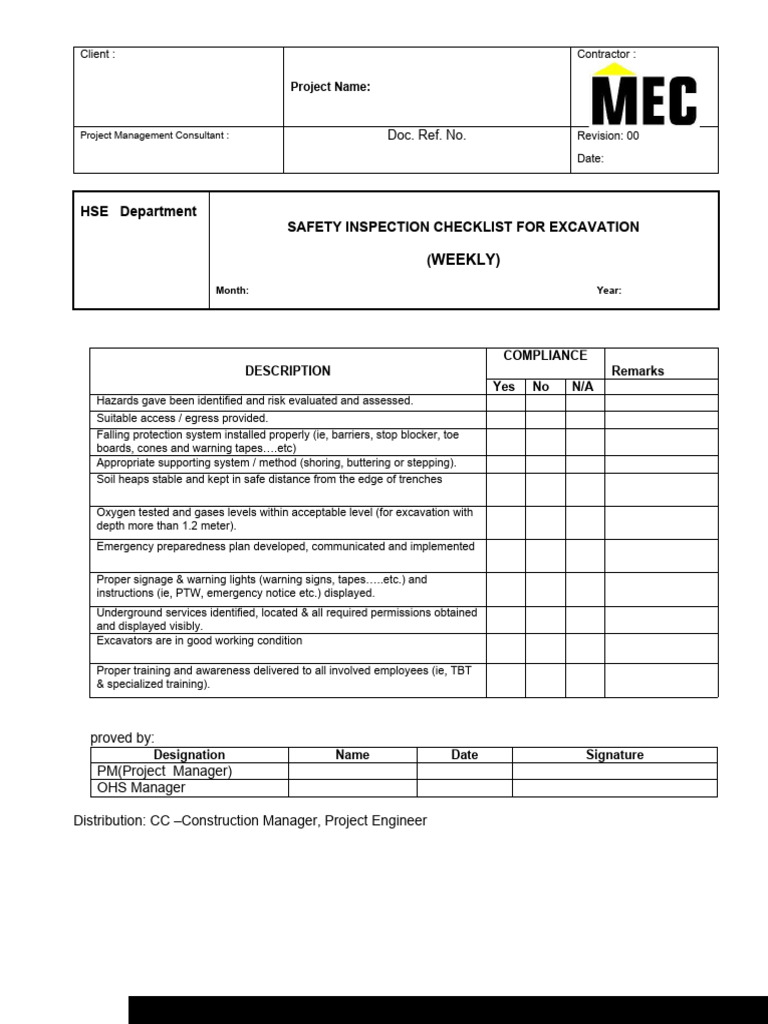 22 - Safety Inspection Checklist For Lifting Gear-Webbing Sling Monthly ...