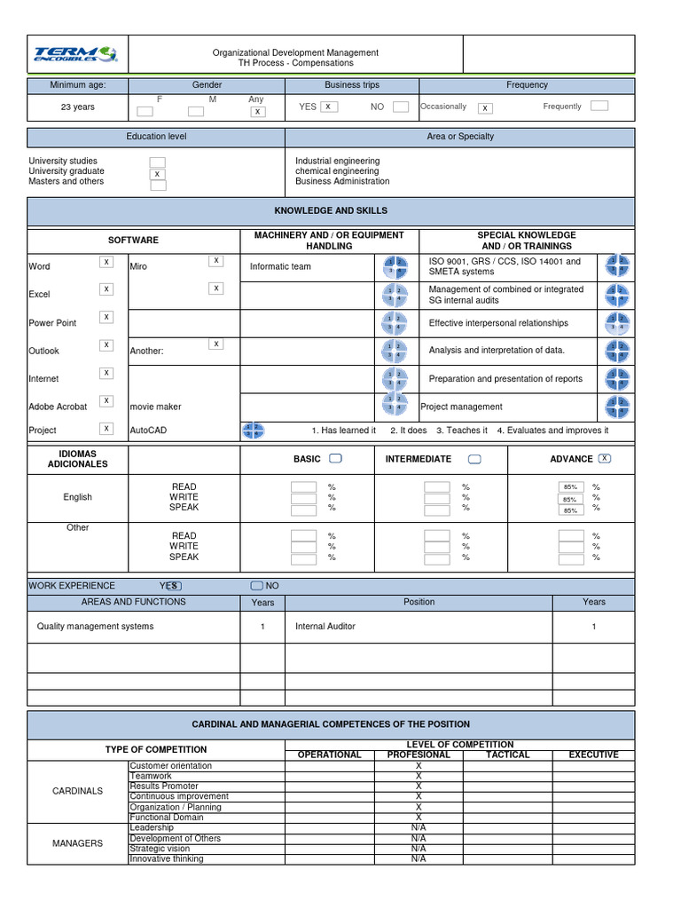 PROFILE - Management System Coordinator | PDF | Internal Audit ...